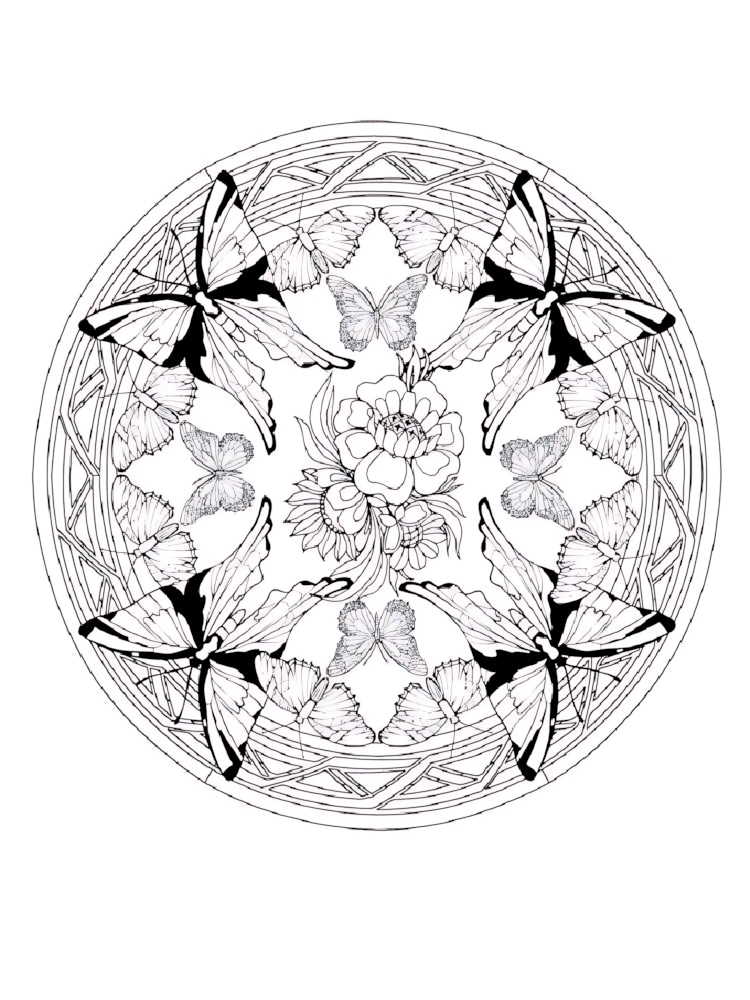 Free Printable Animal Mandala Coloring Pages For Adults Draw eo
