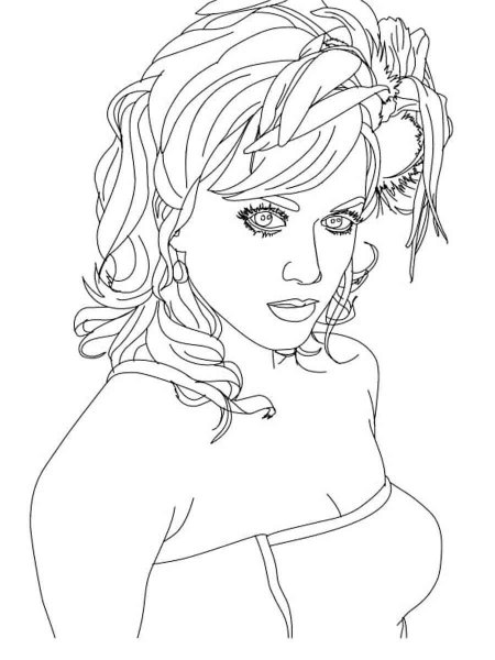 Katy Perry Coloring Pages Free Printable 11040 The Best Porn Website
