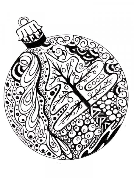 Adult Christmas coloring pages