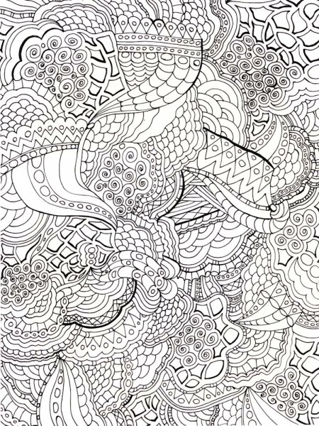Complex coloring pages for Adults and Teens