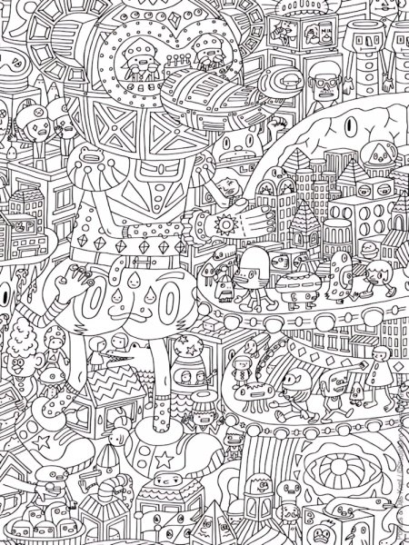 Detailed coloring pages for adults