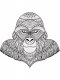 Free Gorilla coloring pages for Adults