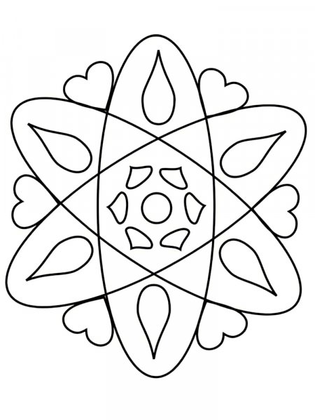 Rangoli coloring pages for adults.