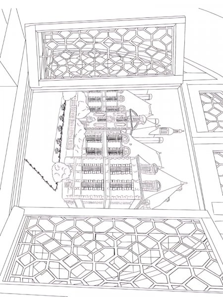 Scenery coloring pages for Adults