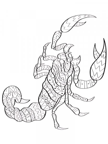 Scorpio coloring pages for Adults