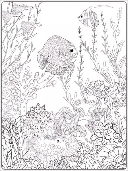 Free Underwater world coloring pages for Adults