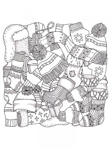 Winter coloring pages for Adults