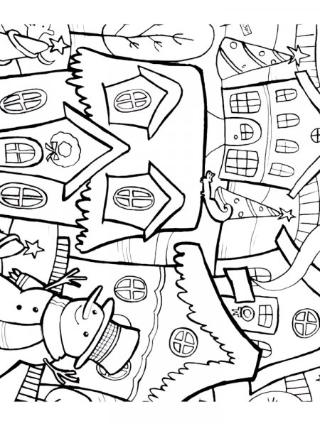 Winter coloring pages for Adults