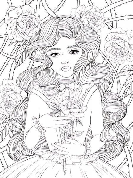 Free Woman coloring pages for Adults