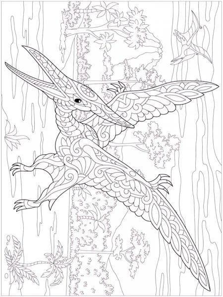Dinosaur coloring pages for Adults
