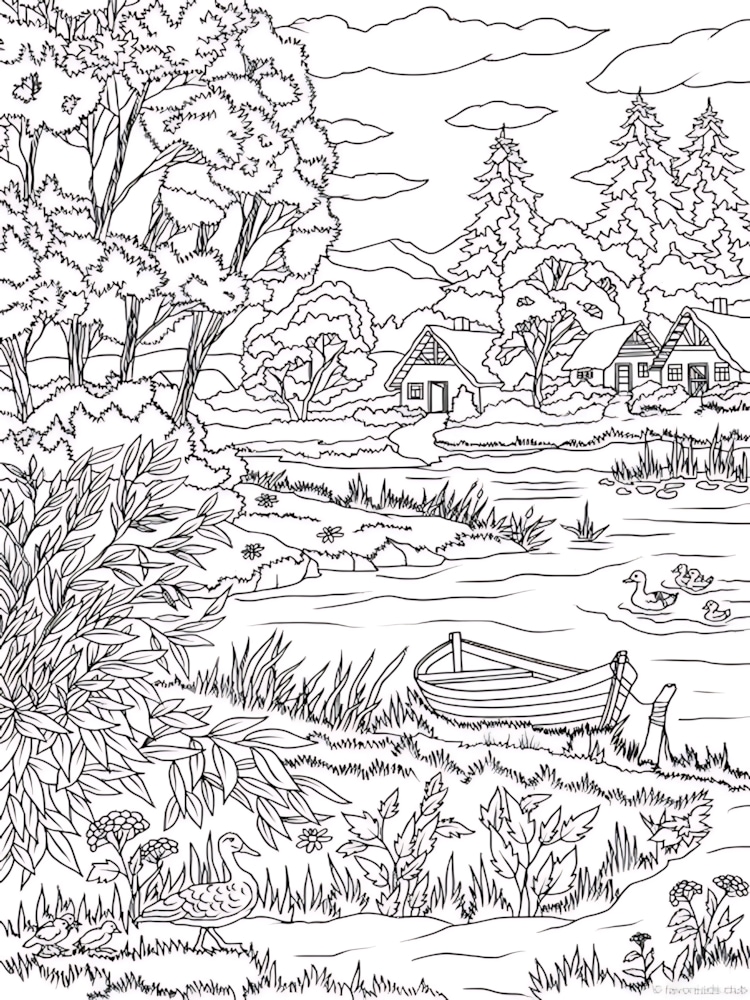 Free Nature Coloring Pages For Adults Printable To Download Nature 