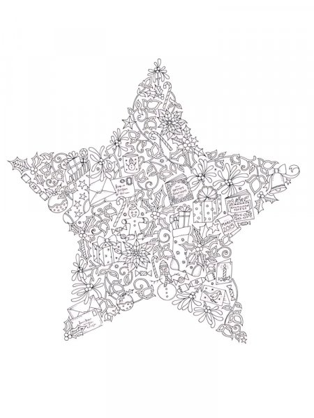 Stars coloring pages for Adults