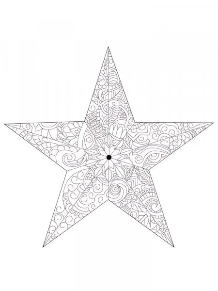 Stars coloring pages for Adults