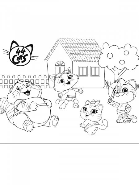 44 Cats coloring pages