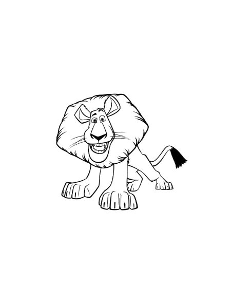 Alex from Madagascar coloring pages