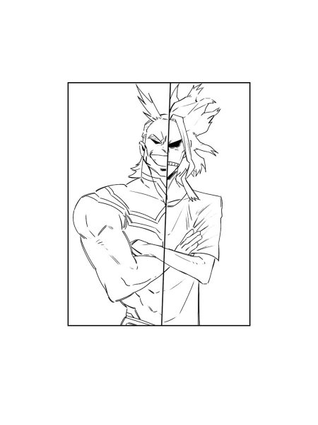 All Might coloring pages