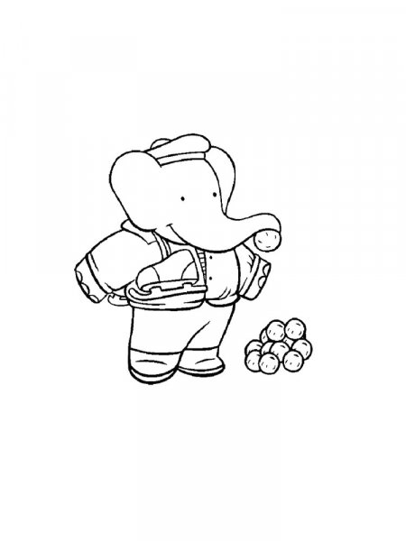 Babar coloring pages