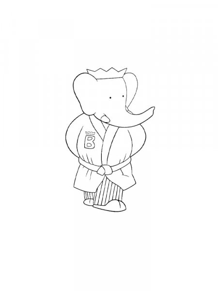 Babar coloring pages