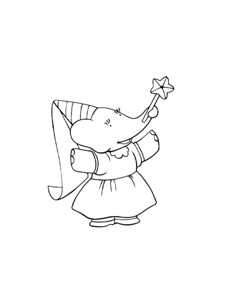 Babar coloring pages