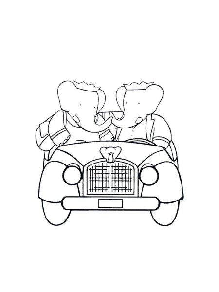 Babar coloring pages
