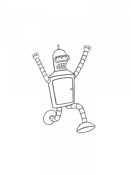 Bender coloring pages