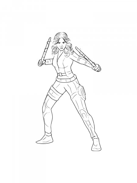 Black Widow coloring pages