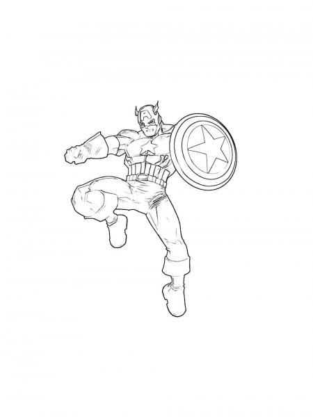 Captain America Coloring Pages (Free Printables for Kids)
