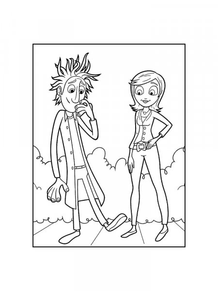 Cloudy with a chance of meatballs coloring pages