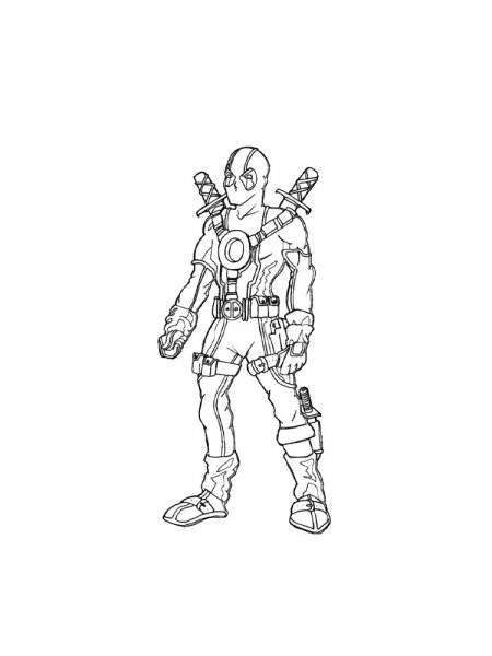 Deadpool coloring pages