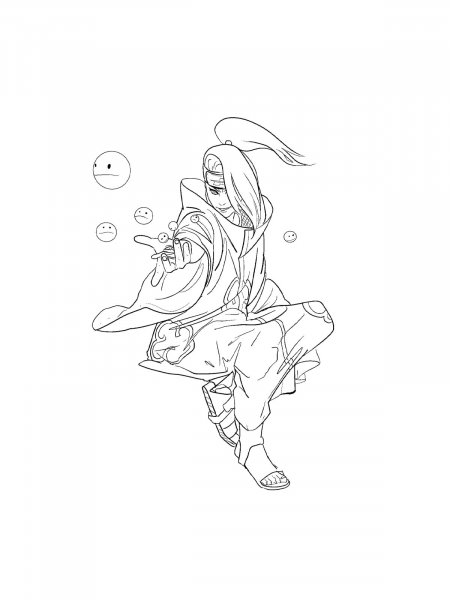 Deidara coloring pages