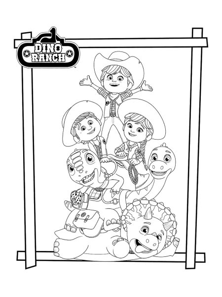 Dino Ranch coloring pages