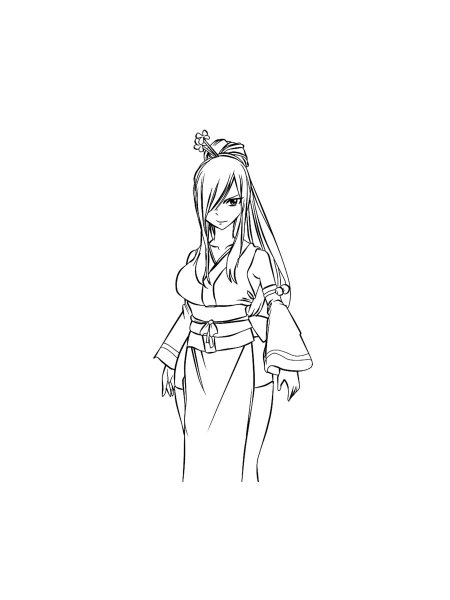 Erza Scarlet coloring pages