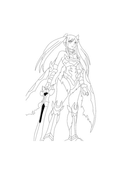 Erza Scarlet coloring pages