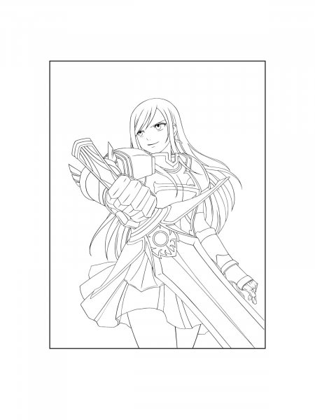 Erza Scarlet coloring pages