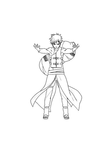 Gaara coloring pages