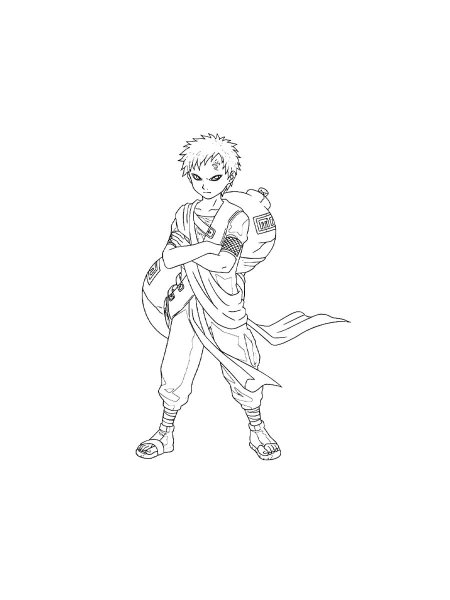 Gaara coloring pages