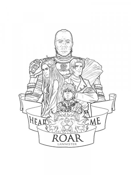 Game of Thrones coloring pages