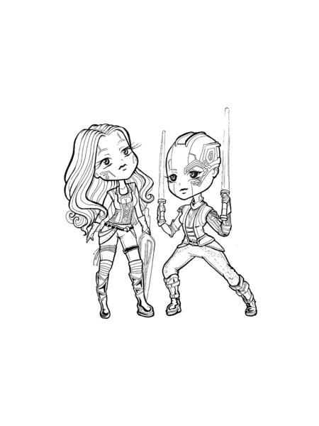 Gamora coloring pages
