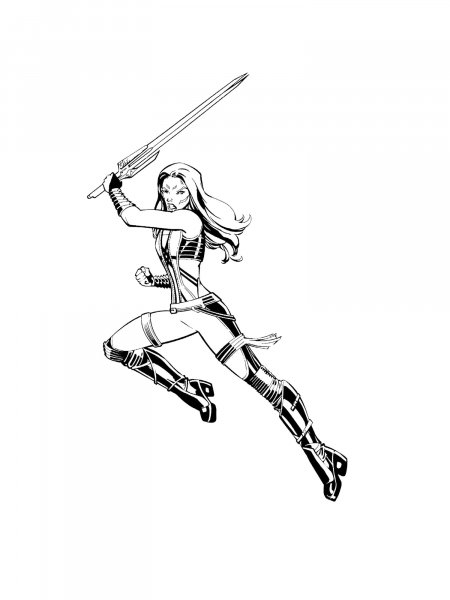 Gamora coloring pages