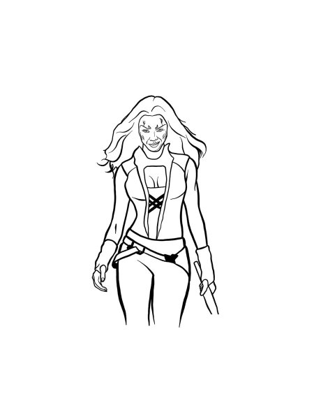 Gamora coloring pages