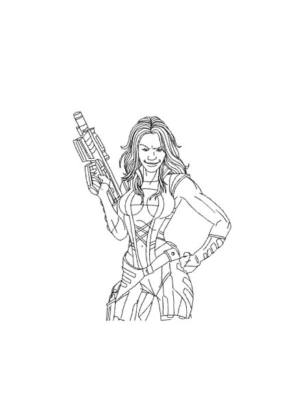 Gamora coloring pages