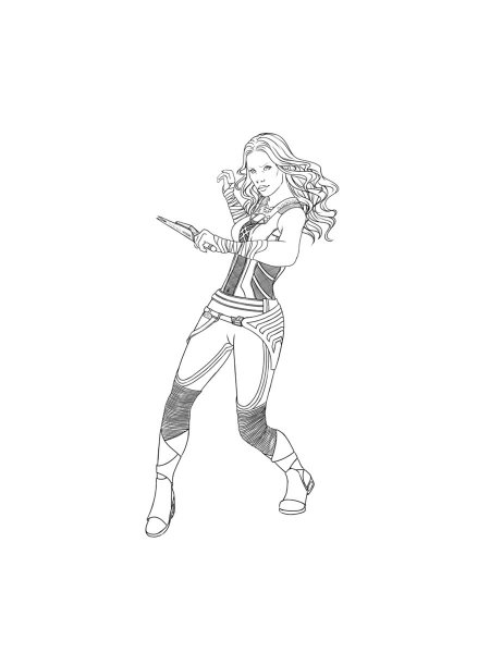 Gamora coloring pages