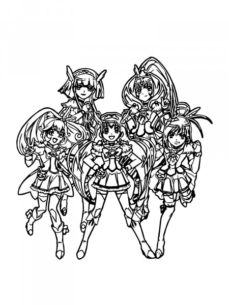 Glitter Force coloring pages