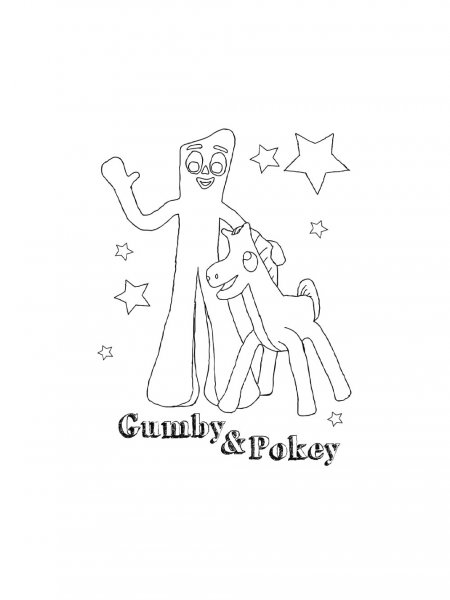 Gumby coloring pages