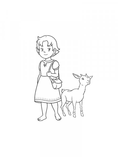 Heidi coloring pages