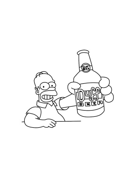 Homer Simpson coloring pages