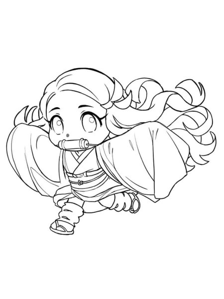 Kamado Nezuko coloring pages