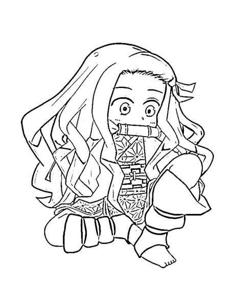 Kamado Nezuko coloring pages