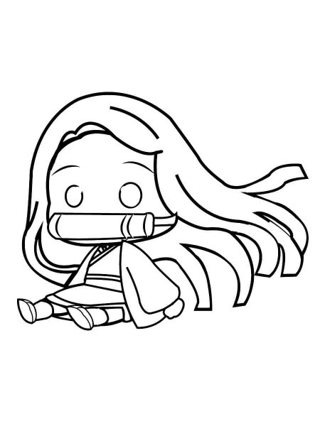 Kamado Nezuko coloring pages