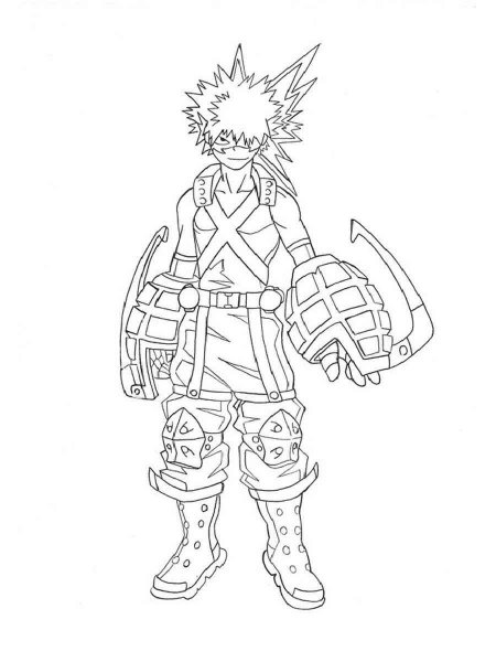 Katsuki Bakugo coloring pages